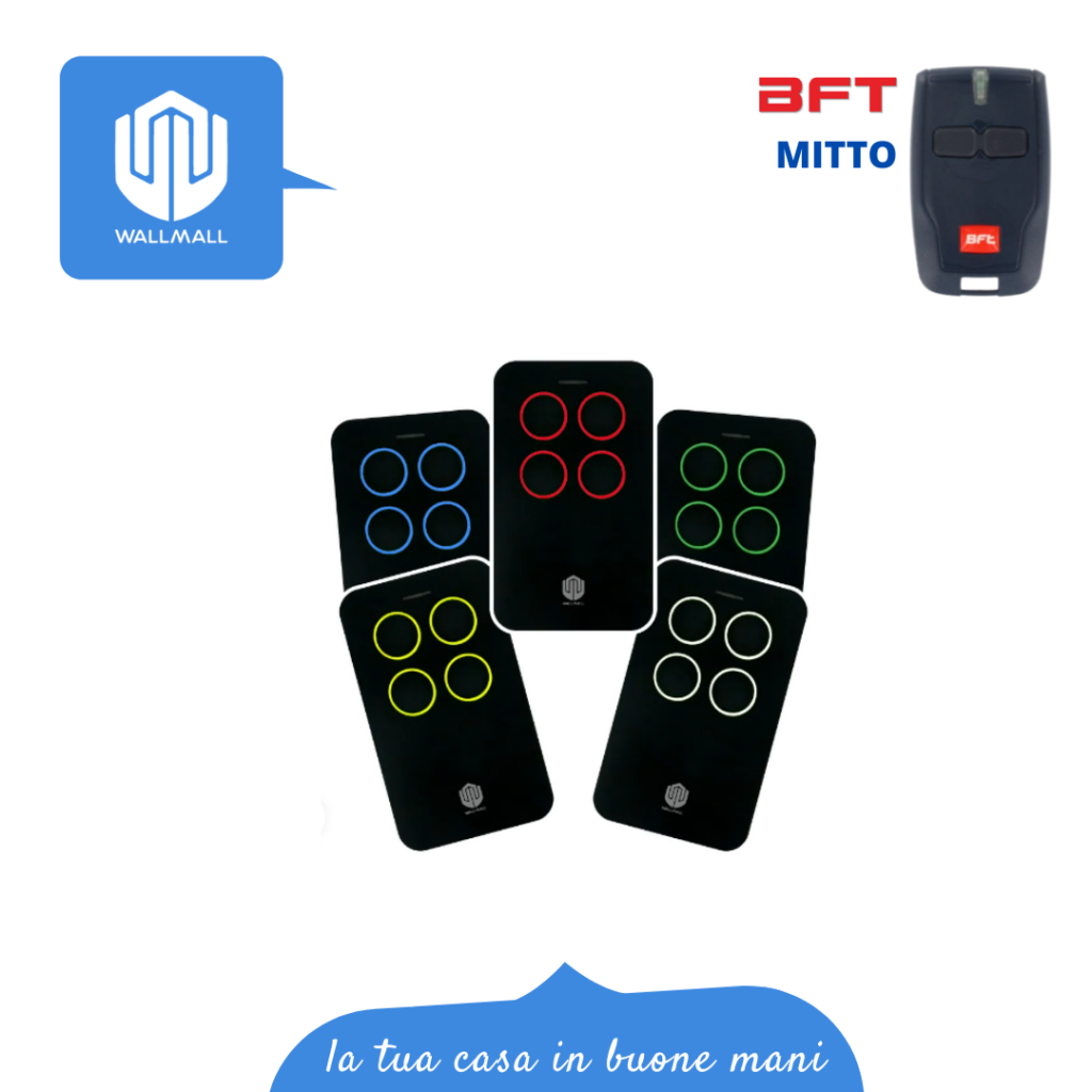 Telecomando per Cancello Automatico Universale Led Blu a 433,92 Mhz BFT ...